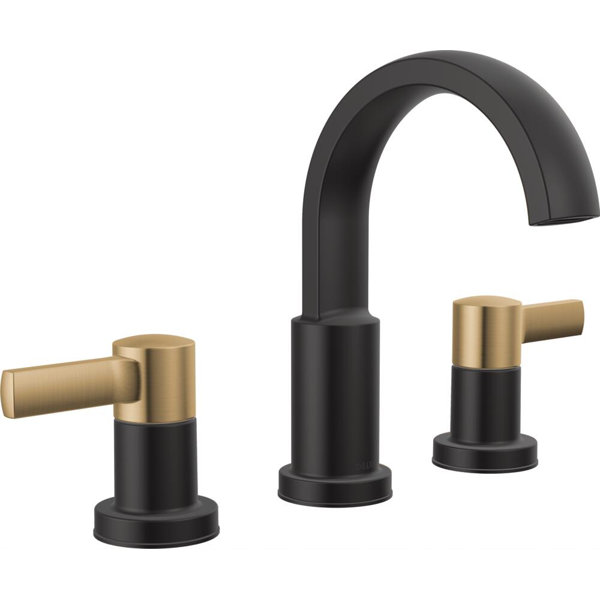 Delta Albion Widespread Bathroom Faucet 3 Hole, 2-handle Bathroom Sink Faucet with Drain ...